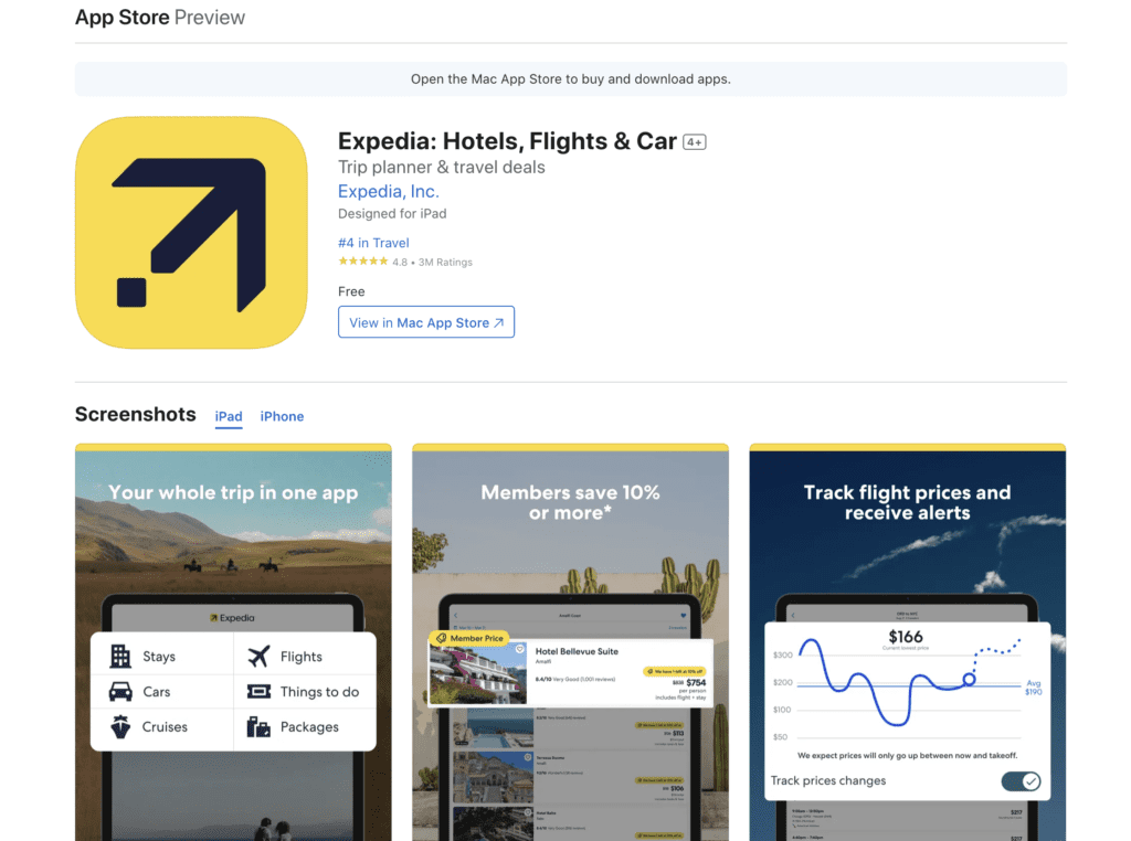 Expedia's ChatGPT-Driven Travel Assistant on iOS